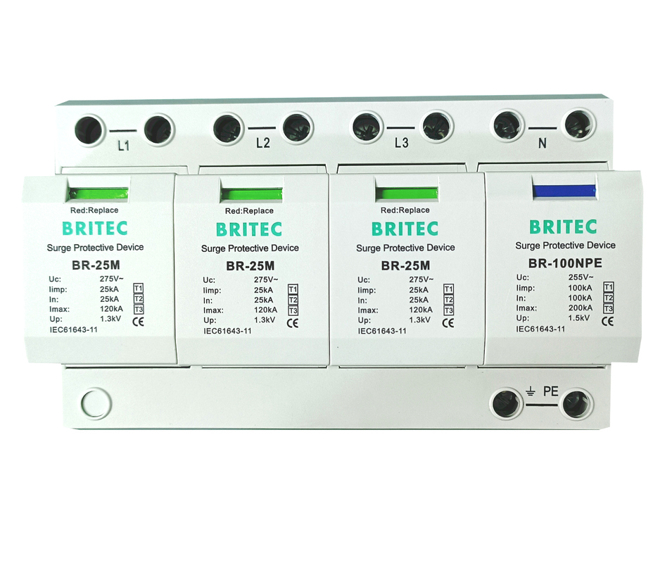 BR-25M 3+1 Surge Protective Device Industrial Power Protectionac type 1 ...